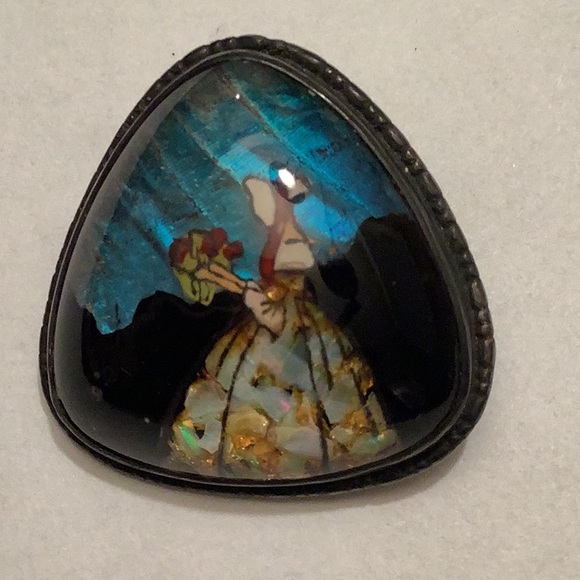 Jewelry | Rare Victorian 1921 Thomas L Mott Butterfly Wing Art Opal ...